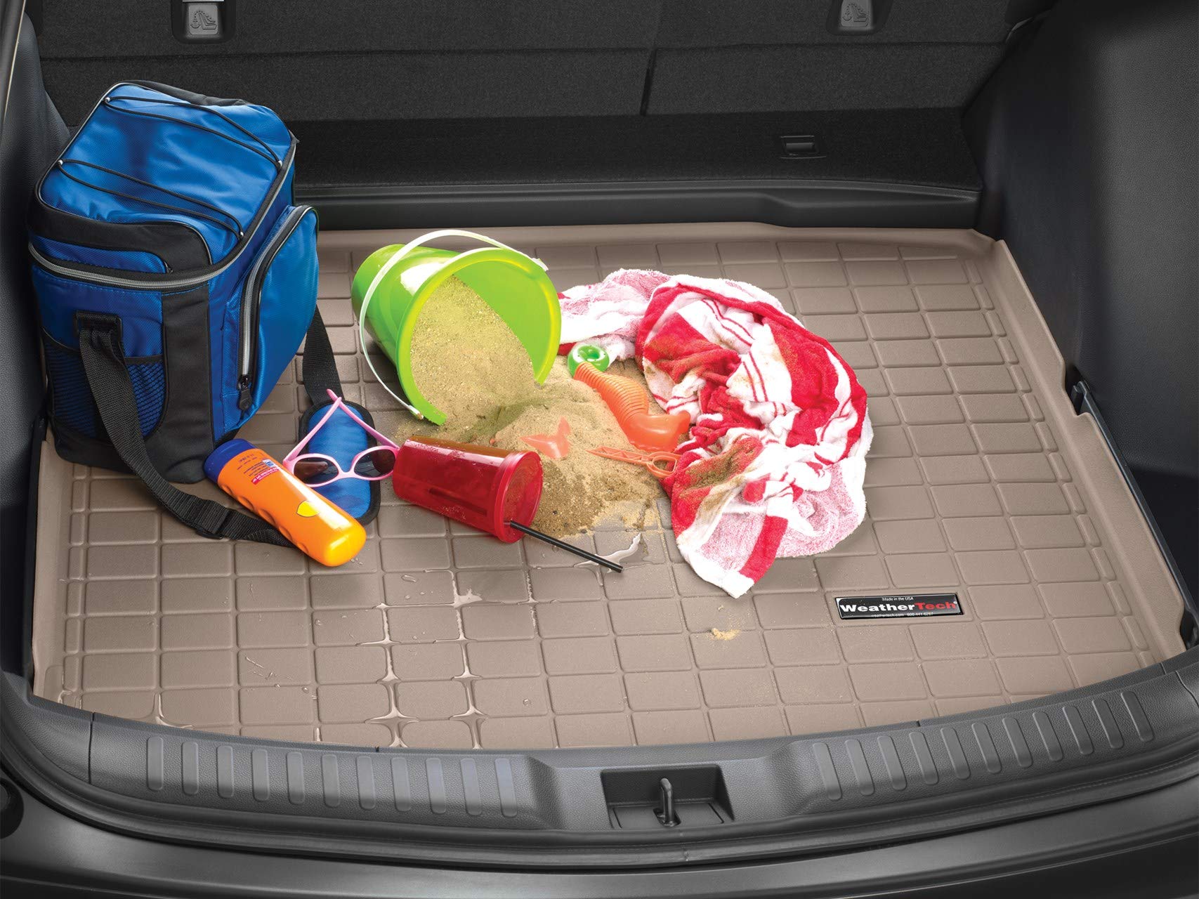 WeatherTech Cargo Trunk Liner for Jeep Wrangler Unlimited 4-Door, Wrangler JK Unlimited 4-Door - Behind 2nd Row (40745) Black