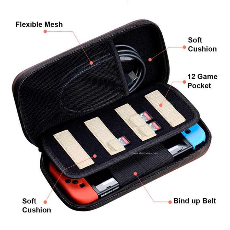 Zelda Switch Carrying Case Compatible with Nintendo Switch / Switch OLED, Portable Travel Protective Silicone Case for Switch Carry Case, Hard Switch Accessories Carry Case for Zelda Game Accessories