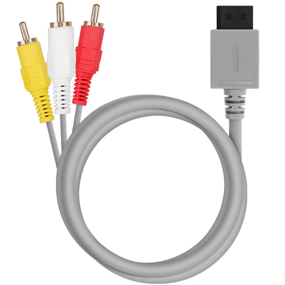 TPFOON 3 in 1 Wii Accessories Bundle - Wii AC Power Adapter + Composite Audio Video Cable and Wired Motion Sensor Bar Compatible with Nintendo Wii