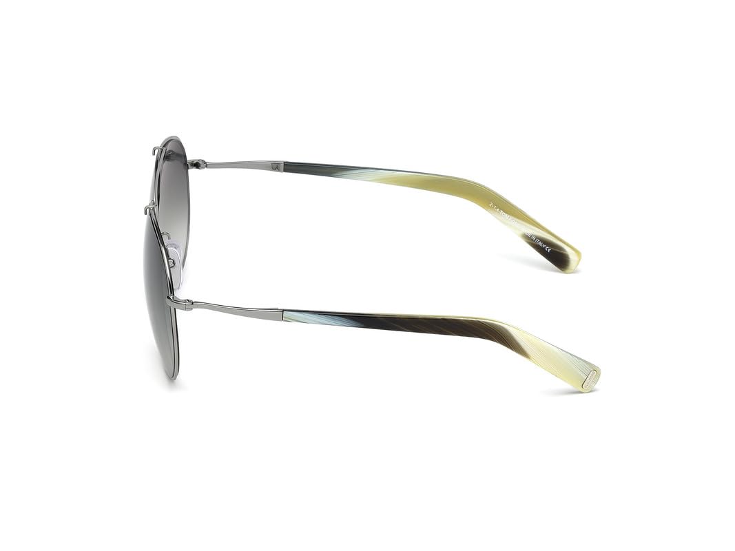 Tom Ford Criss Cross Sunglasses TF374 Eva 15B Ruthenium/Horn 61mm FT0374