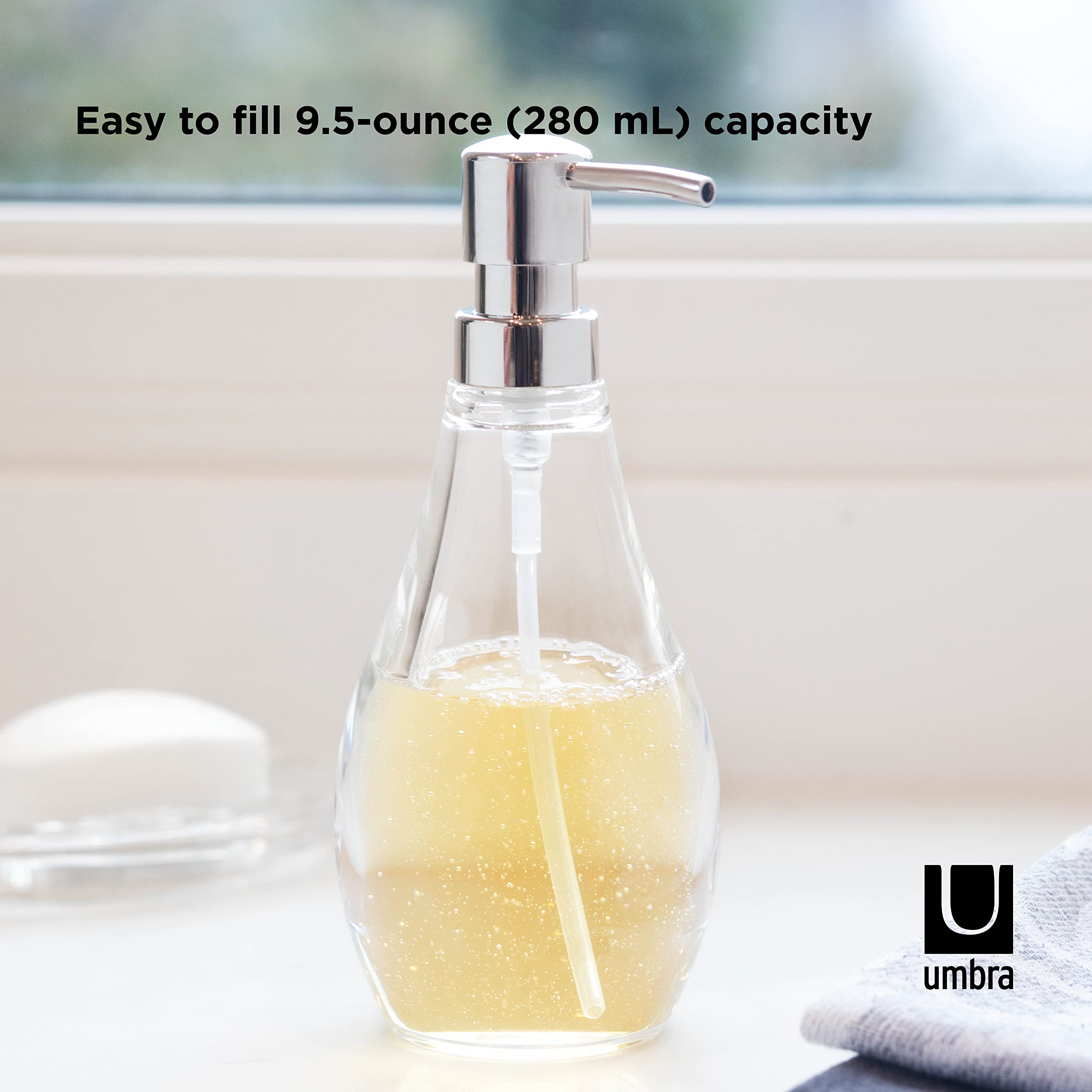 Umbra Droplet Soap Pump, Clear