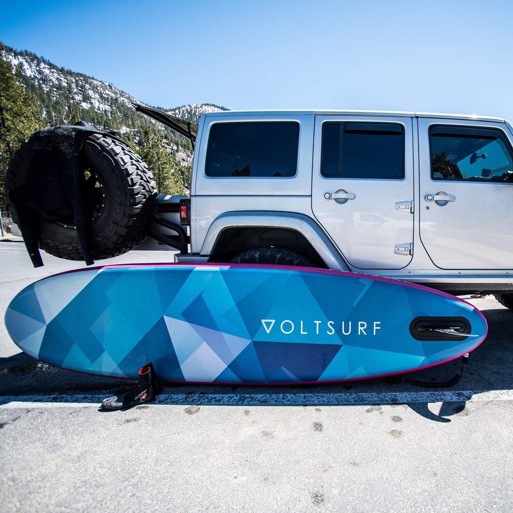 VoltSurf - 11' All-Around - iSUP Inflatable Paddle Board Kit + Leash & Backpack w/Wheels (6 Inch Thick)