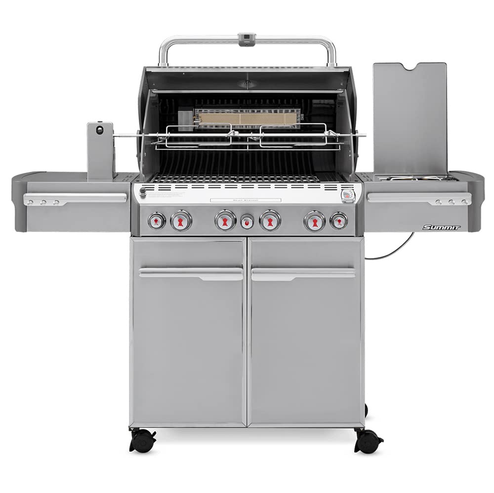 Weber Summit S-470 4-Burner Liquid Propane Grill, Stainless Steel 580-Square Inch