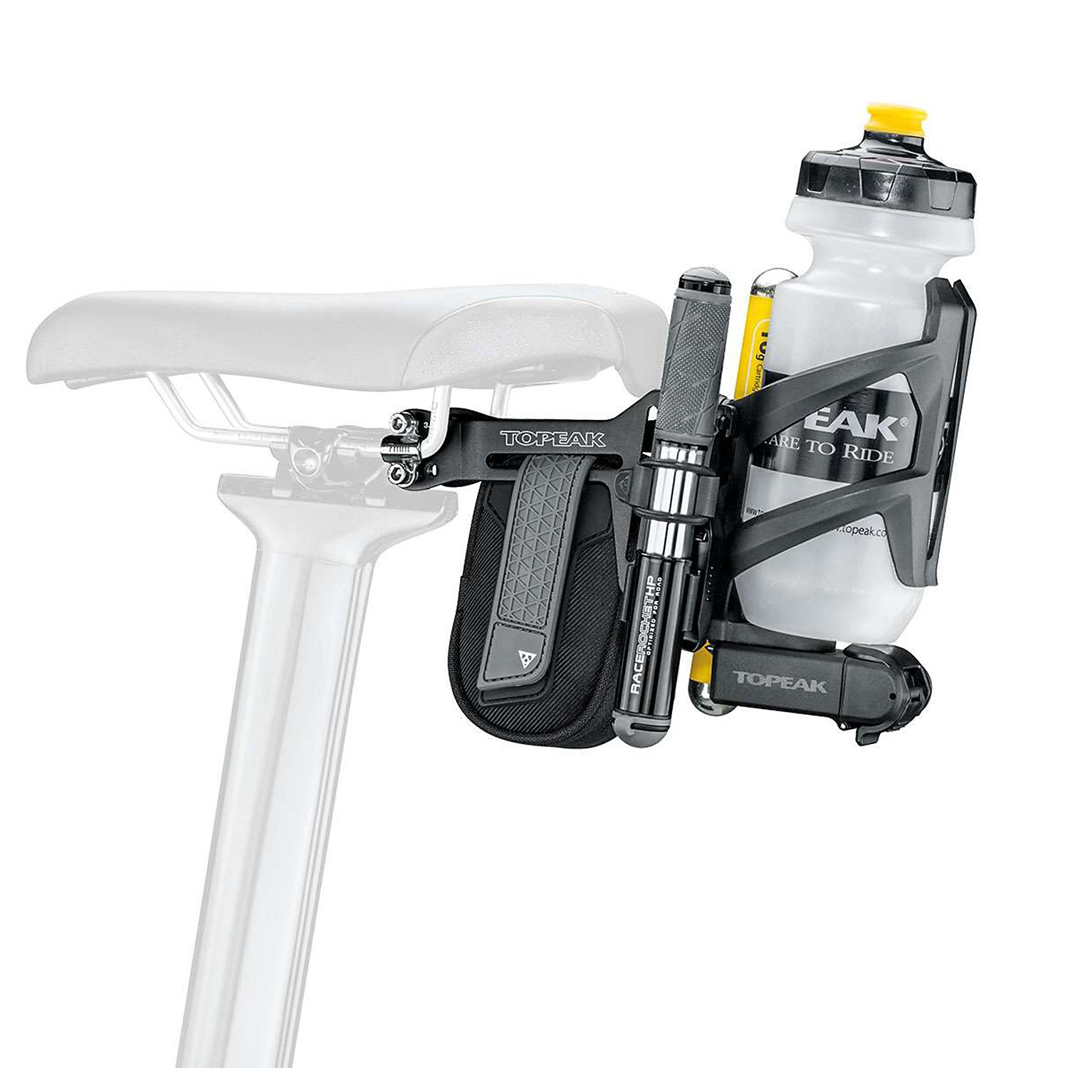 TOPEAK Tri-Backup Pro I Bottle Cage Mount, Black