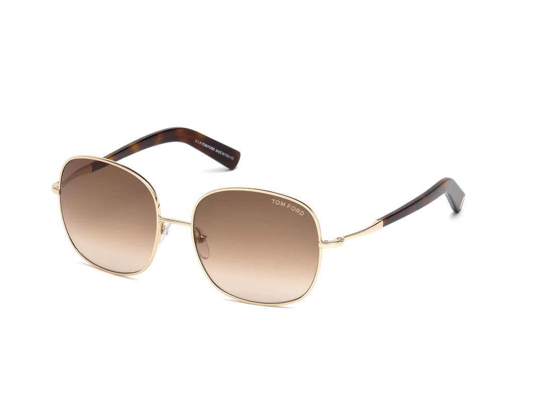 Tom Ford Georgina Gold / Brown Lens Sunglasses