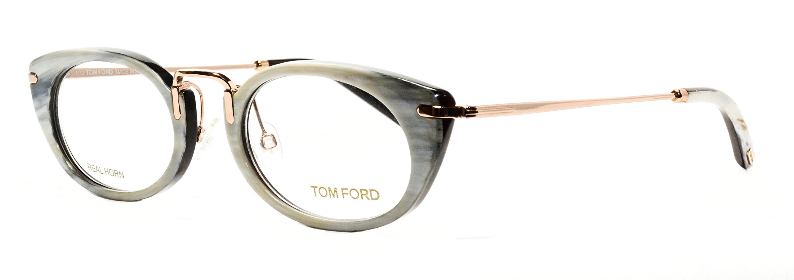 Tom Ford Oval Eyeglasses TF5257 028 Size: 50mm Ivory Buffalo Horn/Gold Plated 5257
