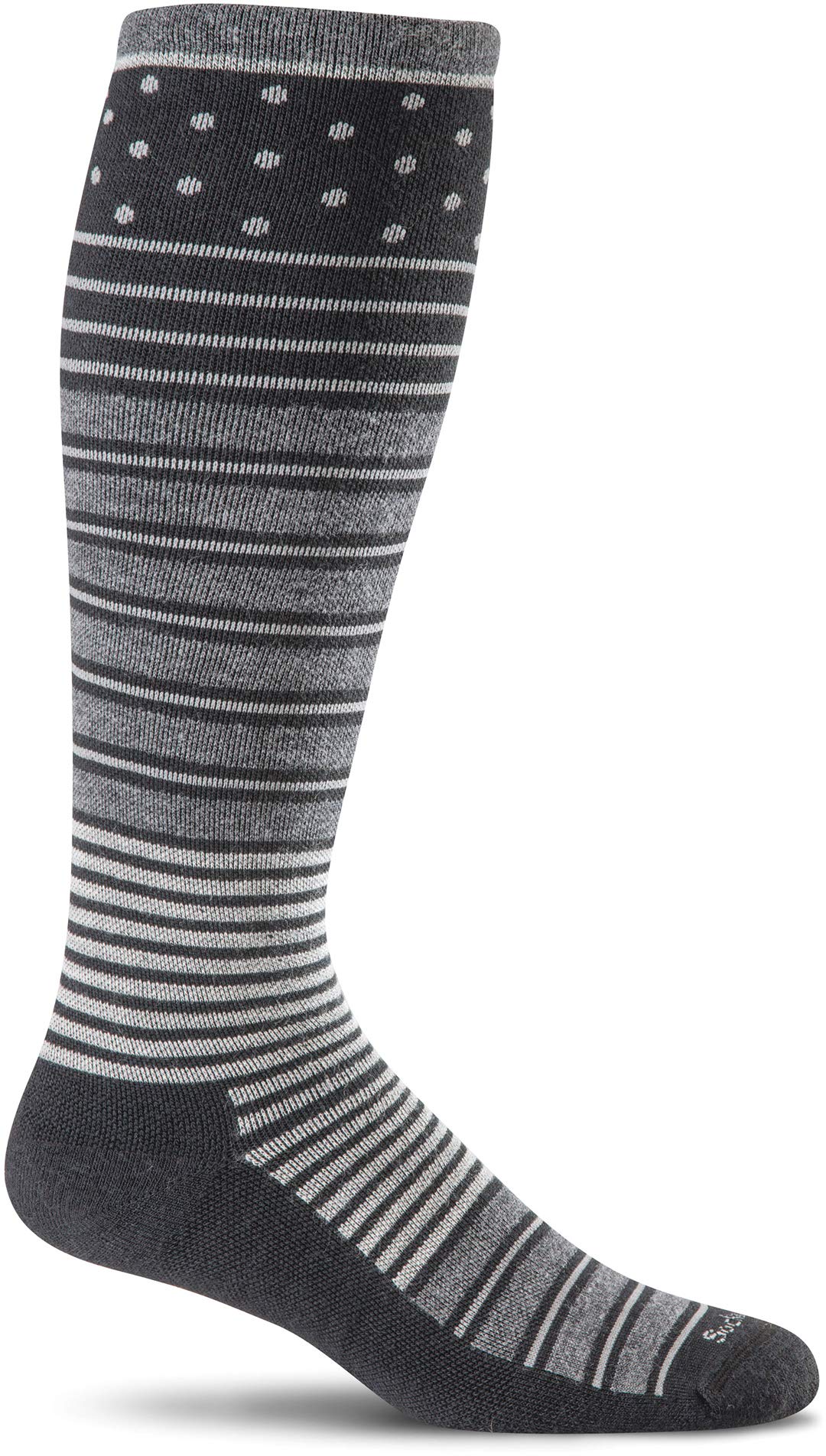 Sockwell Women's Twister Firm Graduated Compression Sock, Black - S/M