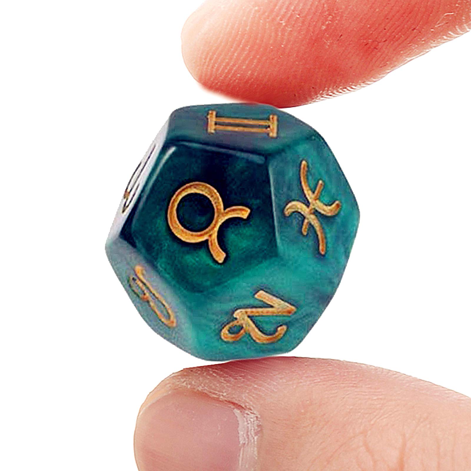 ZXUEZHENG 3 Pieces of Multi-Sided Acrylic Pearl Astrological Dice for Constellation Divination Accessory