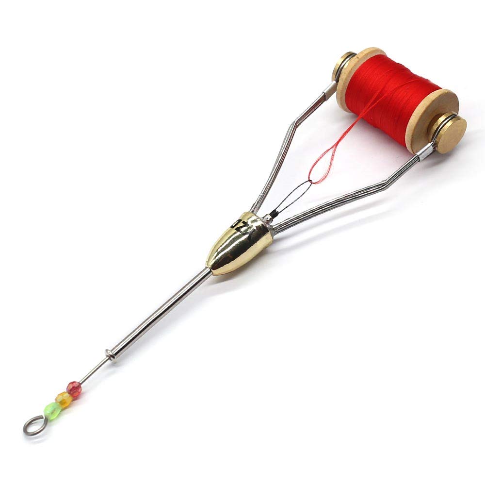 YZD Fly Tying Bobbins Tools 2 Pack Super Smooth Bobbins with Bobbin Threader Fly Tying Tool Fly Fishing Tying Flies Lure Making Accessories (2 Gold Bobbins Set)…