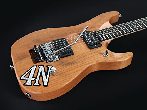 Washburn 6 String Solid-Body Electric Guitar, Natural Distressed (N4VINTAGE-D)