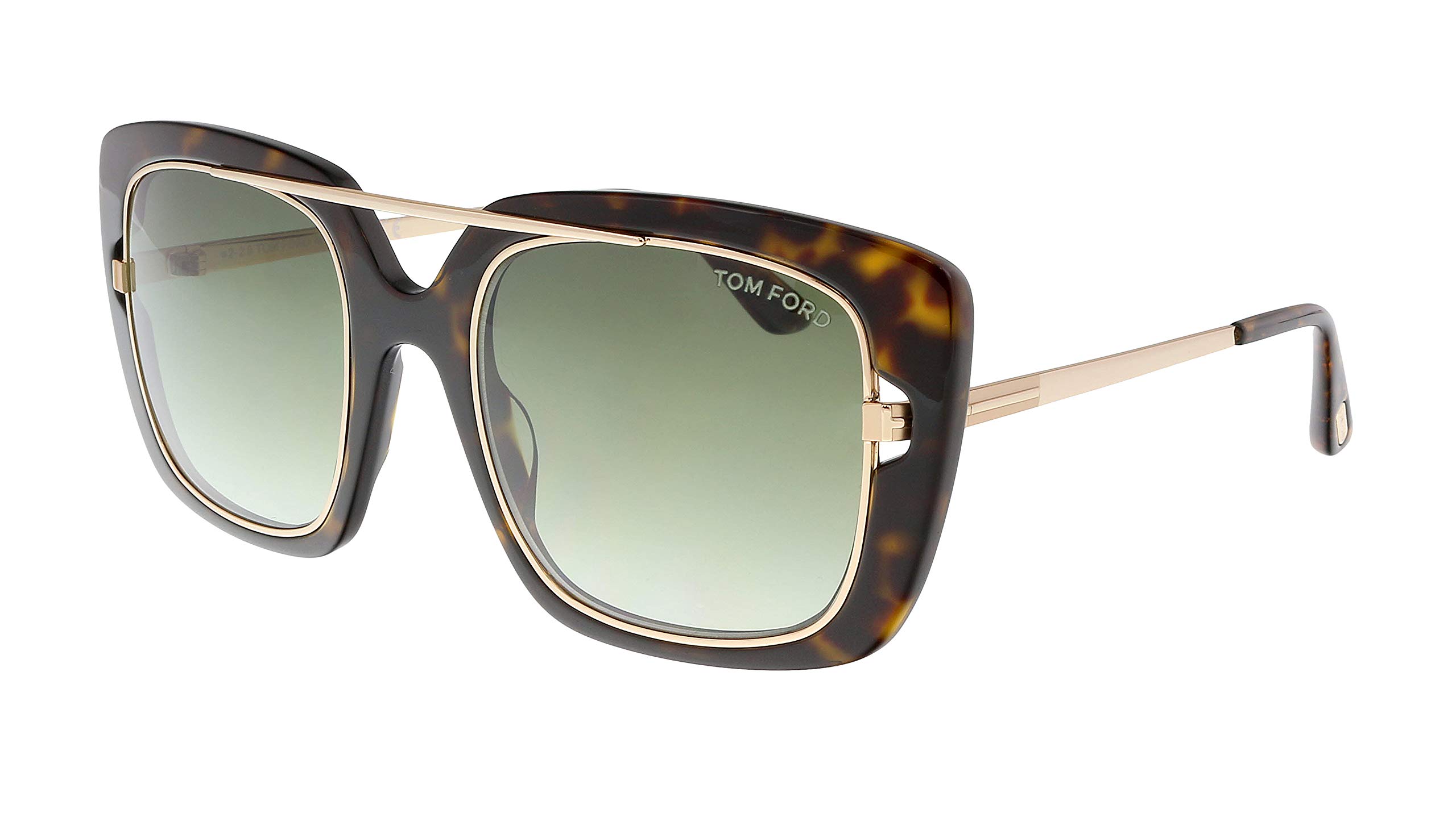 Sunglasses Tom Ford FT 0619 52P Dark Havana/Green Gradient