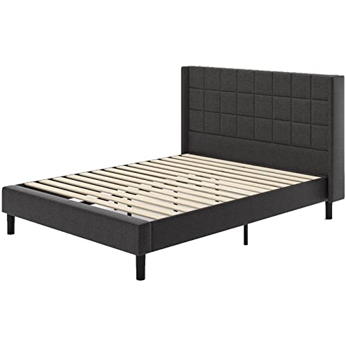 Zinus Dori Upholstered Platform Bed Frame, Queen & 12 Inch Green Tea Memory Foam Mattress/CertiPUR-US Certified/Bed-in-a-Box/Pressure Relieving, Queen
