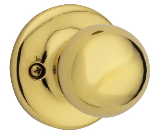 WEISER Lock GAC12 Y3 MS Yukon Dummy Knob, Bright Brass
