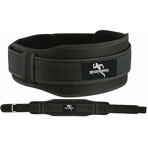 Weight Lifting Belt for Men & Women, Weightlifting Belts for Workout Cross Training, Powerlifting, Squat & Deadlift, Adjustable Gym Belt For Back Support Black, M