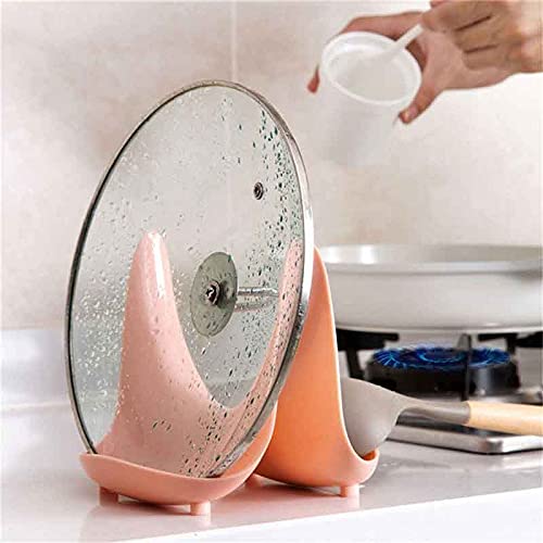WUDILU Multifunction Organizer Rack Spoon Rest Pot Pan Lid Rack Stand Kitchen Holder Tool Kitchen Utensil Pot Holders Pan Cover Holder (Color : Gray)