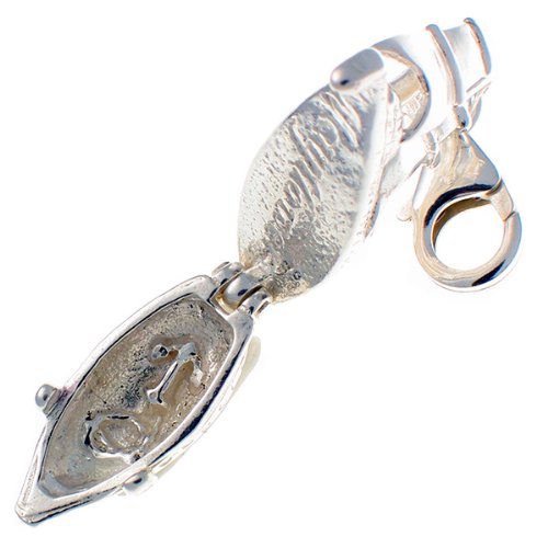 Welded Bliss Sterling 925 Silver Mayflower Sailing Ship, Opening Charm Anchor And Chain Inside. WBC1079