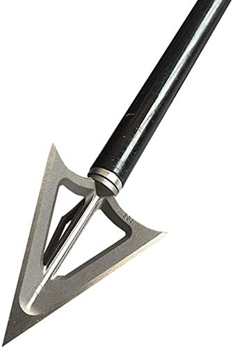 ZAXVOK Archery Broadheads 125 Grain Fixed Blades Stainless Steel Hunting Broadheads for Crossbow Recurve Bow and Compound Bow (X1-125Grain)