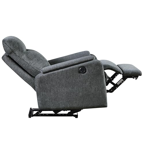 TiopHome Power Comfy Adjustable Backrest & Footrest, Electric Recliner Chairs Single Sofa for Living Room, Dark Gray