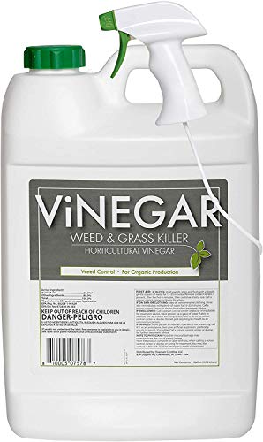 Vinegar Weed & Grass Killer with Sprayer – Weed & Grass Killer Approved for Organic Production | Pet Safe | Glyphosate Free Herbicide - 1 Gallon with Sprayer