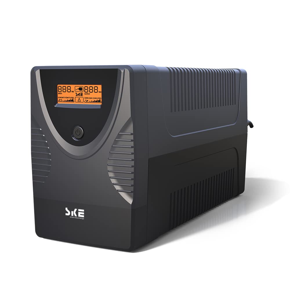 Ups Battery Backup and Surge Protector 425VA/240W,Computer Uninterruptible Power Supply Units,Battery Backup Intelligent LCD,SKE Back UPS,Uninterruptible Power Supply,Battery Backup for Computer SKE