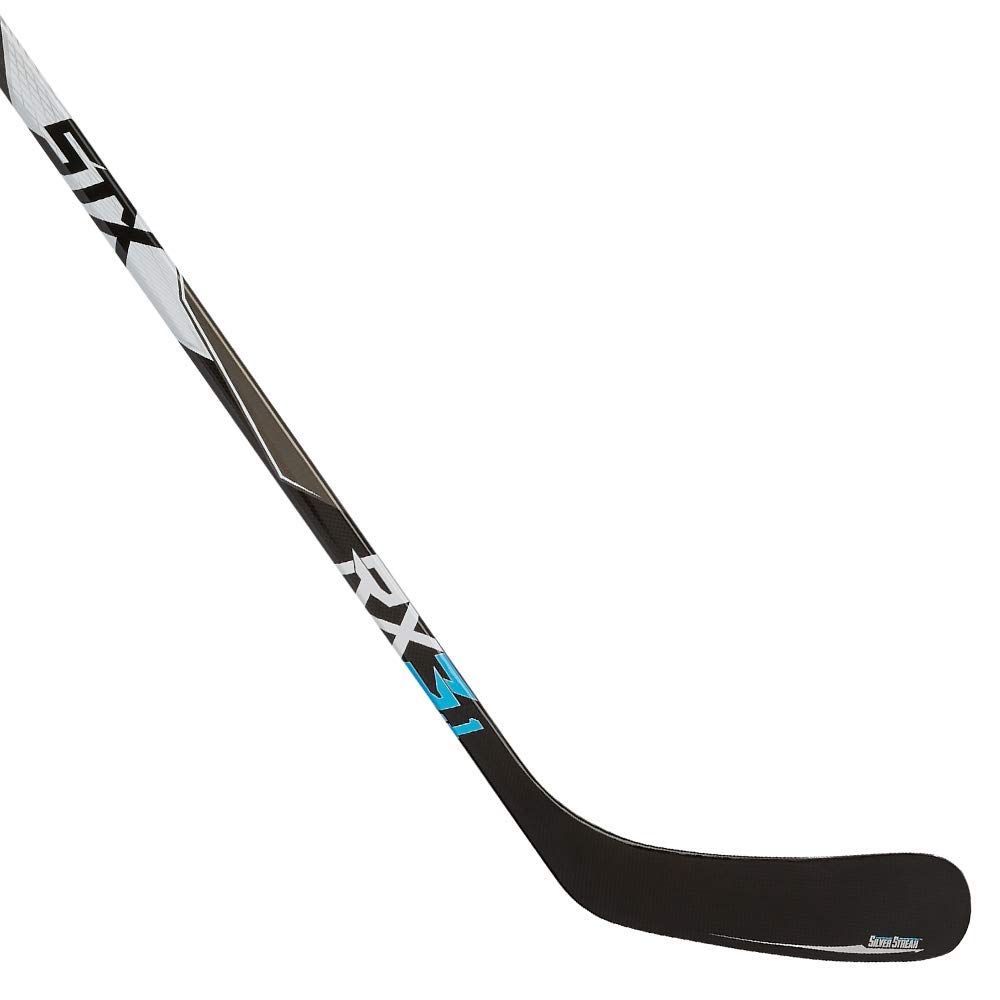 STX mens STX Ice Hockey Surgeon RX3 1 Hockey Stick Junior Right 45 X92, Black/Blue, Junior US