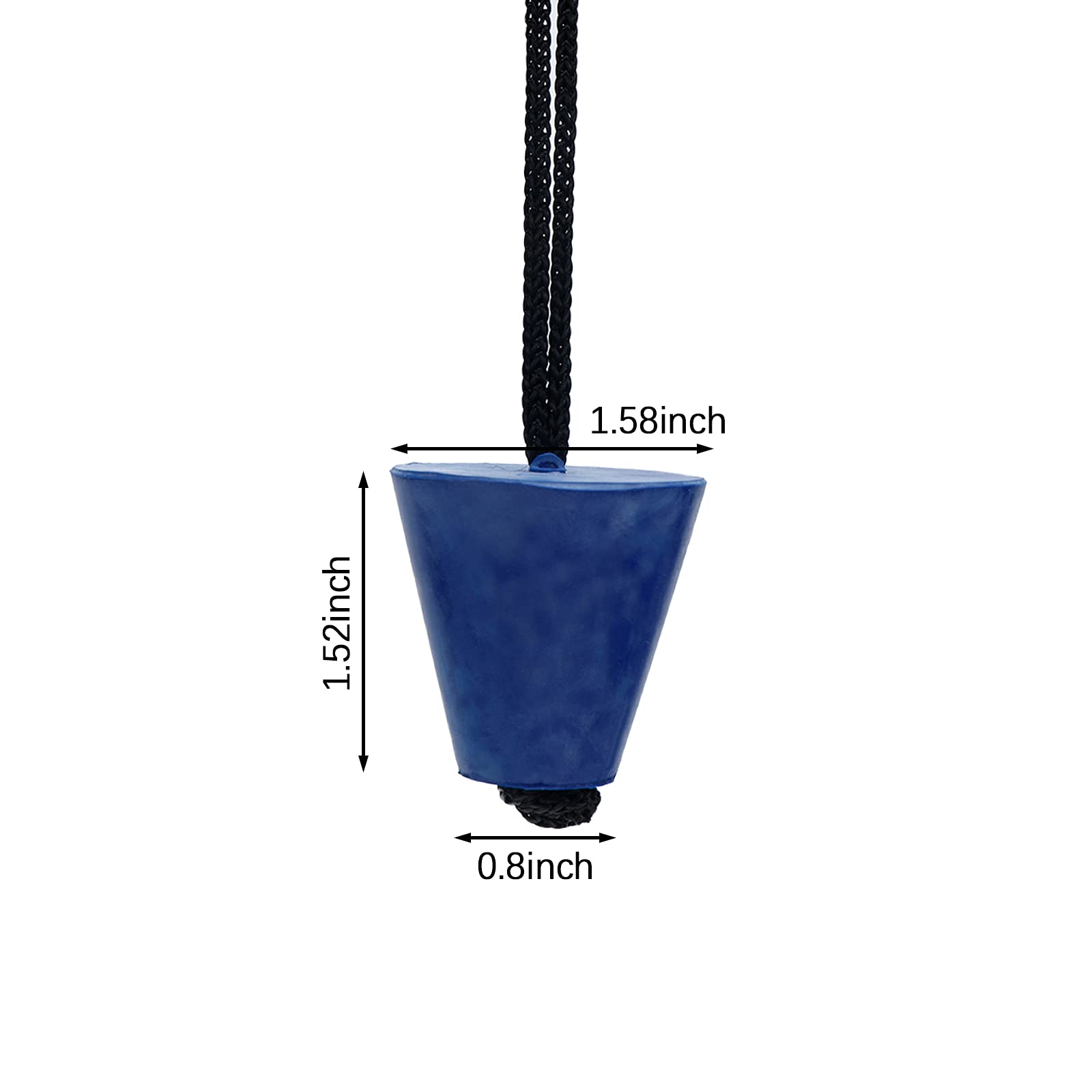 YaeMarine 12-Pack Universal Kayak Scupper Plug Kit, Silicone Scupper Plugs Drain Holes Stopper Bung with Lanyard Fit 3/4" to 1.5" scuppers or scupper Holes (Blue)