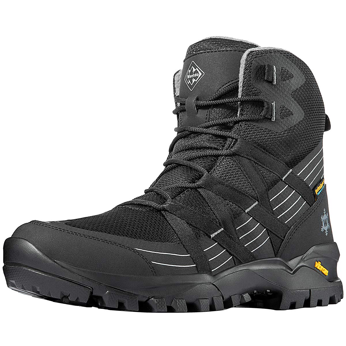 wantdo Men's Waterproof Work Boots Non-Slip Hiking Boots Tactical Combat Boots Trekking Hunting Shoes