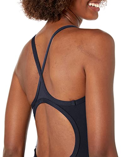 TYR Sport Women's Solid Durafast Diamondback Swim Suit,Black,34