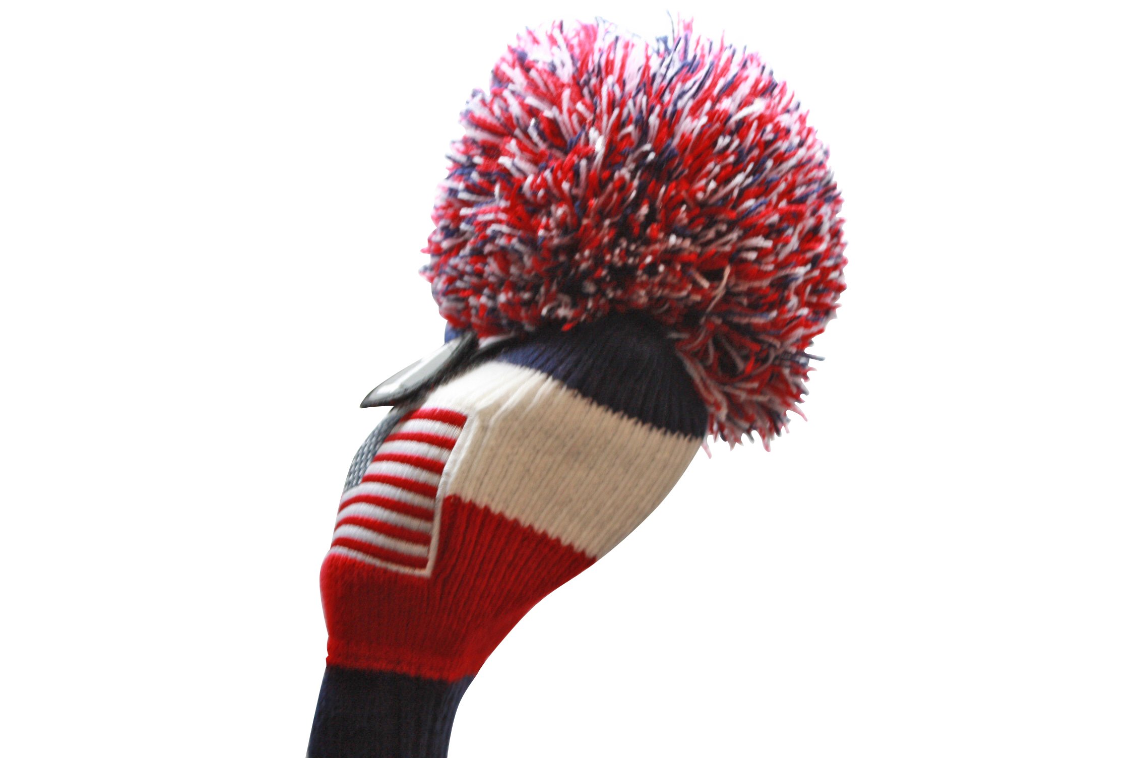 USA Majek #6 Hybrid Golf Pom Pom Knit Rescue Utility Club Head Cover