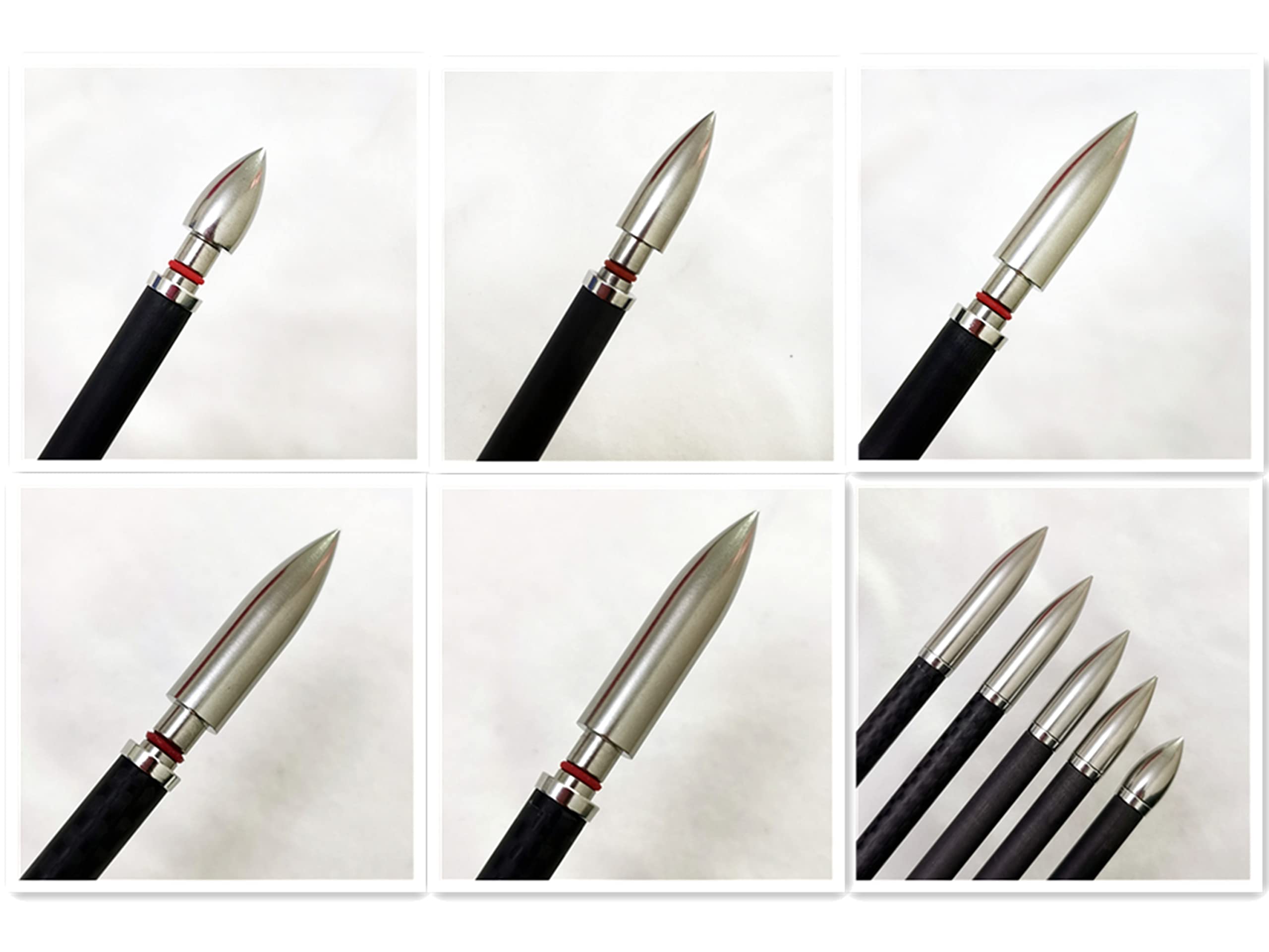 ZOEKO Archery Screw in Field Points,Stainless-Steel Materials,for 100 Grain with 5/16" Out Diameter(A Dozen)