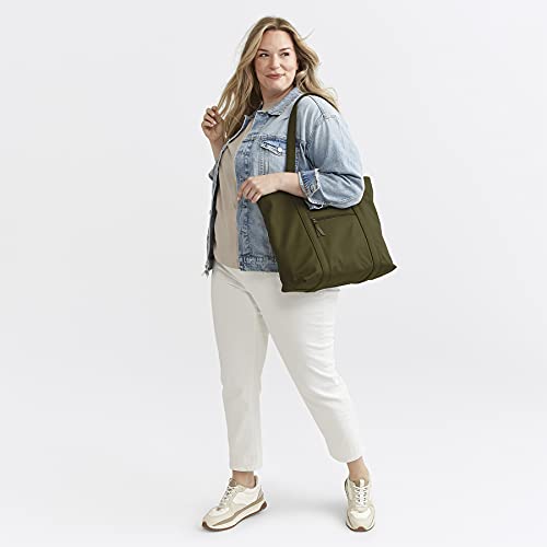 Vera Bradley Women's Cotton Vera Tote Bag, Orange Bell Pepper - Recycled Cotton, One Size