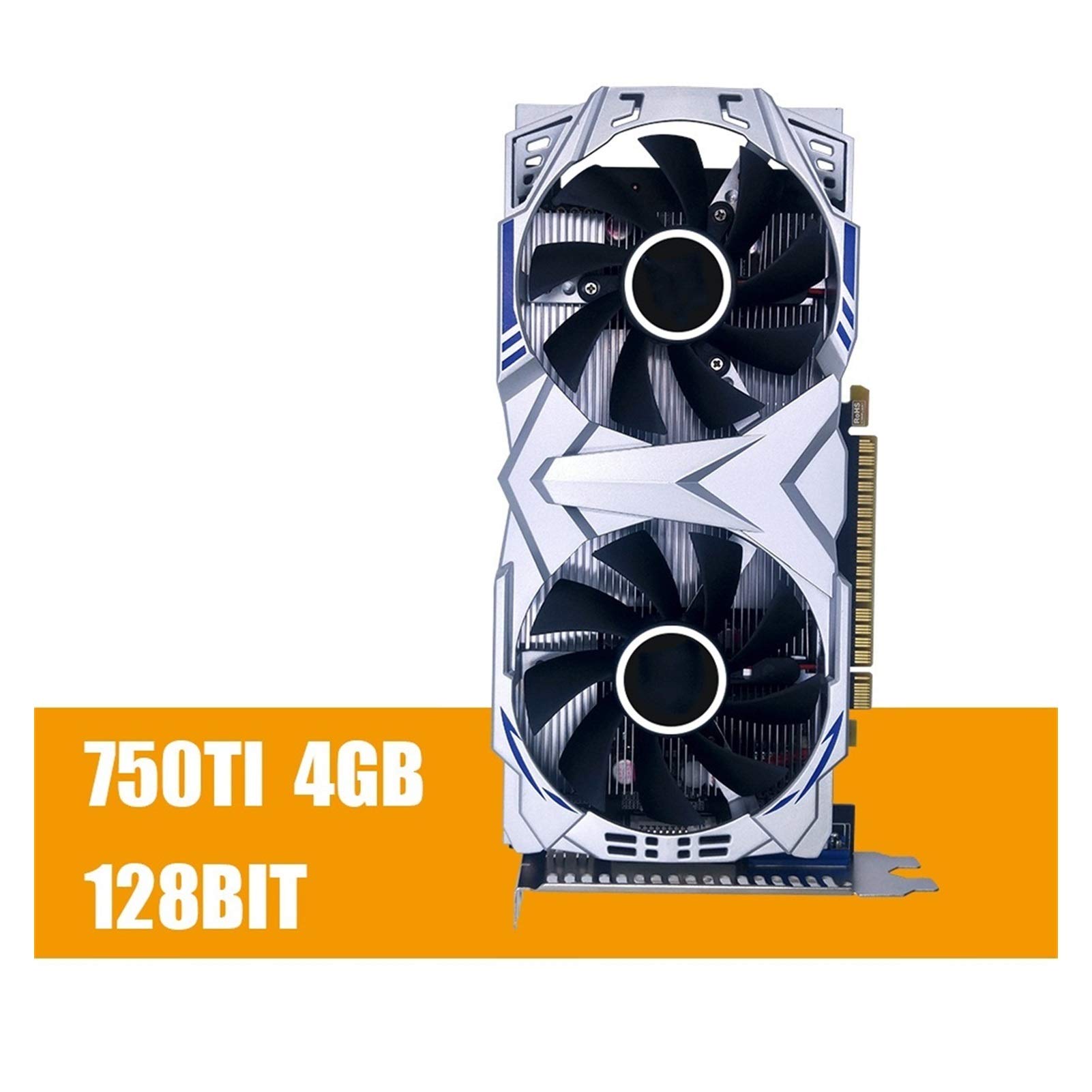 WWWFZS Graphics Card Graphics Card Desktop PC GTX 750TI 4096MB/4GB 128bit GDDR5 Placa Video Carte Graphique Video Card Fit for NVIDIA Geforce PC VGA