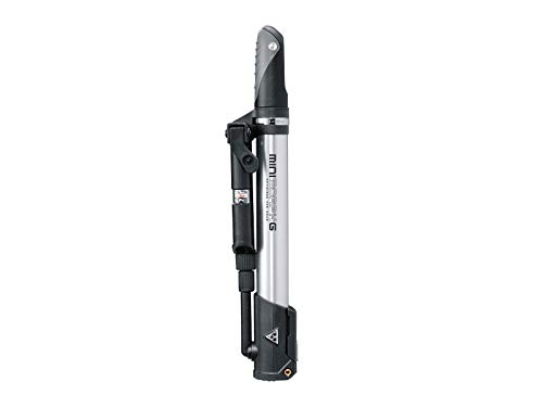Topeak Mini Morph Pump with Gauge , Black, Silver, 26.5 x 5 x 2.8 cm / 10.4” x 2.0” x 1.1”