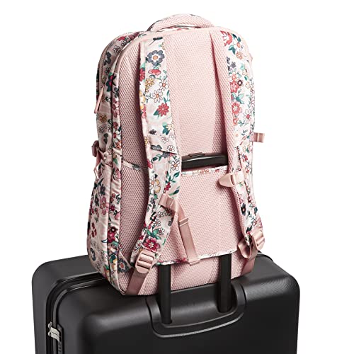 Vera Bradley Women's Recycled Lighten Up Reactive Lay Flat Travel Backpack, Prairie Paisley, One Size