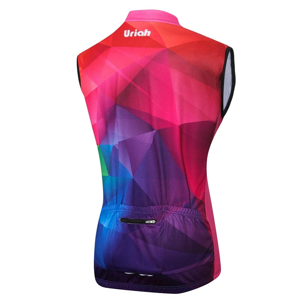 Uriah Women's Cycling Vest Reflective with Rear Zippered Bag Big Universe Size XL