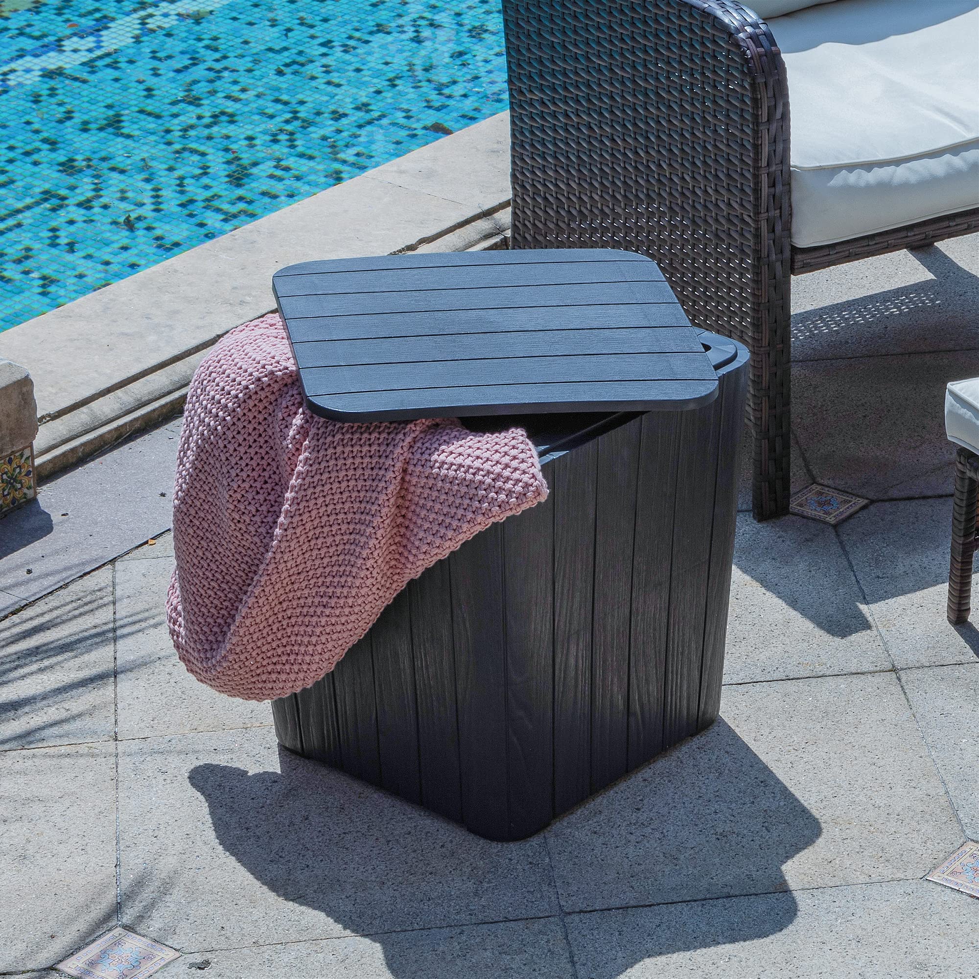 YITAHOME Chaise Outdoor Lounge Chairs with Storage Side Table for Patio