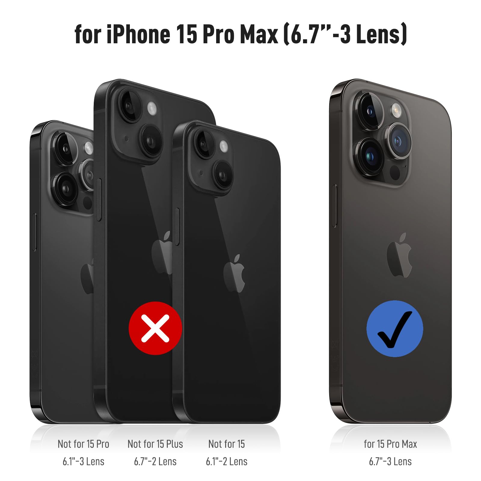 TITACUTE for iPhone 15 Pro Max 6.7 Case Wallet 4 Credit Card Holder Slot Flip Cover Design Clear Case for iPhone 15 Pro Max Back Pocket Hard Shell Armor Hybrid Protective Bumper for iPhone 15 Pro Max