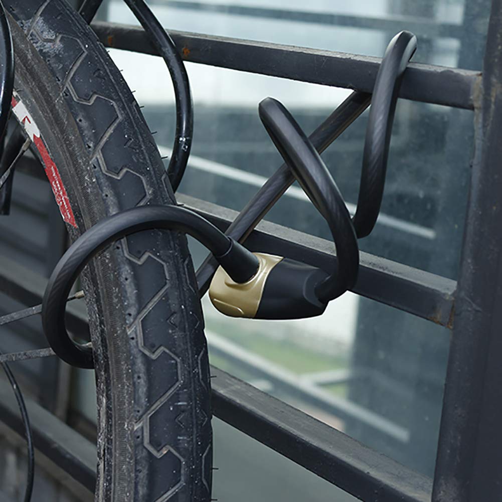 ZHYING Bike Cable Lock with 2 Keys,Anti Theft Bicycle Steel Chain,Multipurpose Lock for Motorcycles,Helmet,Skateboard