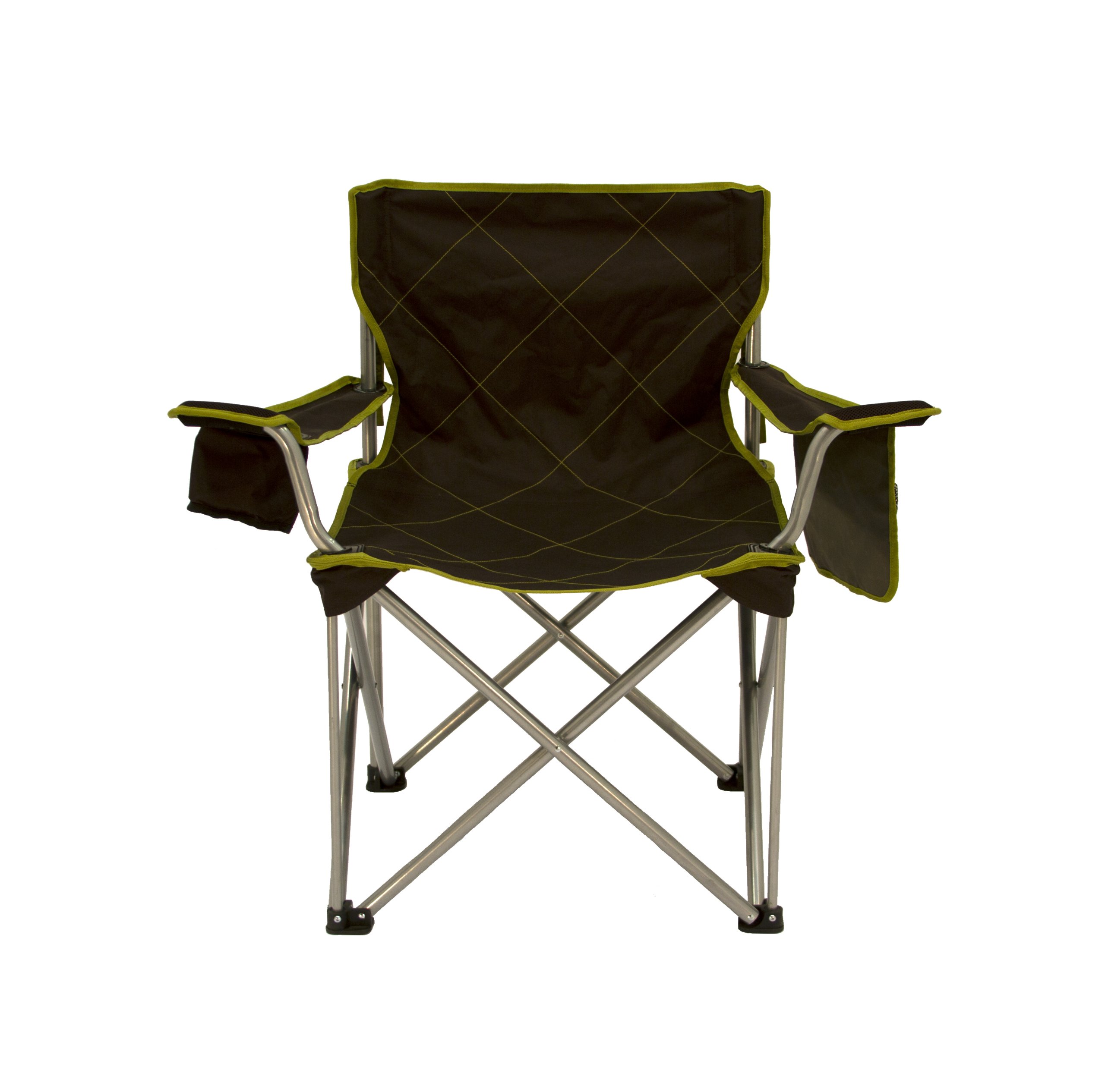 TravelChair Big Kahuna Chair, Supersized Camping Chair, 800lb Capacity, Brown/Lime, One Size (599)