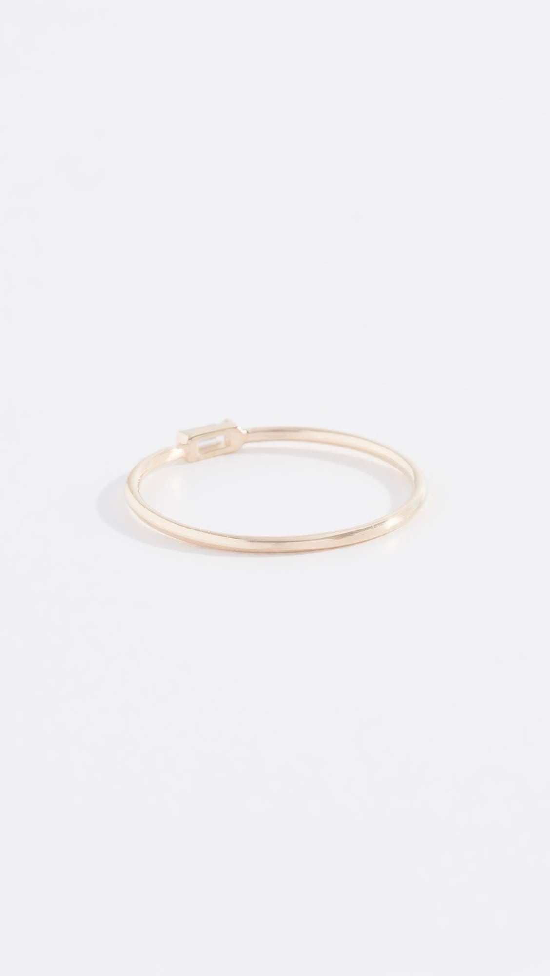 Zoe Chicco Women's 14k Baguette Diamond Stacking Ring, Gold/Clear, 8