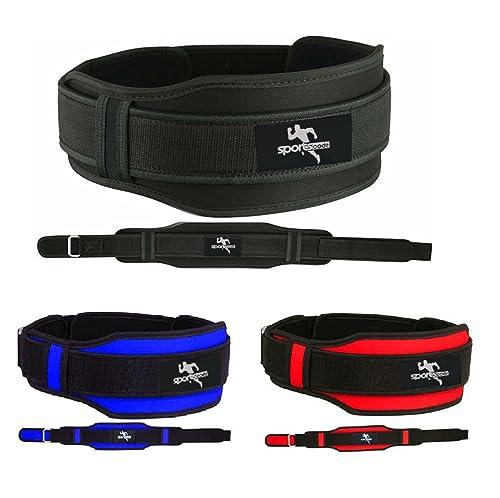 Weight Lifting Belt for Men & Women, Weightlifting Belts for Workout Cross Training, Powerlifting, Squat & Deadlift, Adjustable Gym Belt For Back Support Black, M