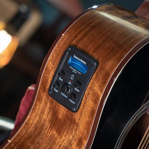 Washburn Bella Tono 6 String Acoustic-Electric Guitar, Right, Gloss Charcoal Burst (BTS9VCECH-D)