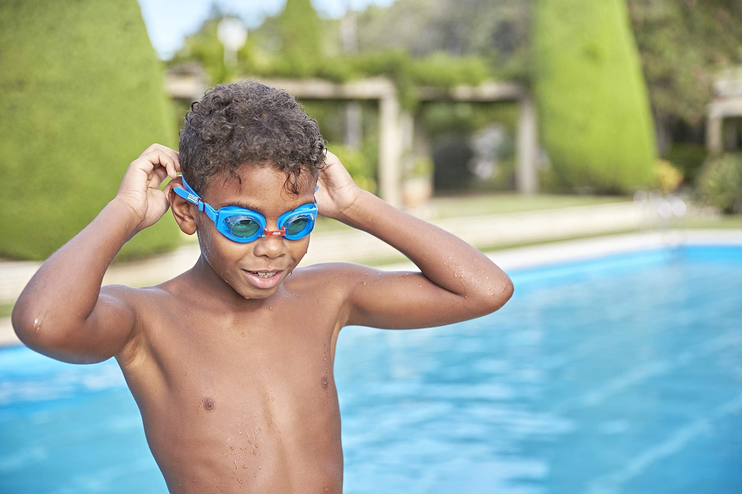 Zoggs Ripper Junior Kids UV Anti Fog Swimming Goggles (6-14 Years) Blue/Red