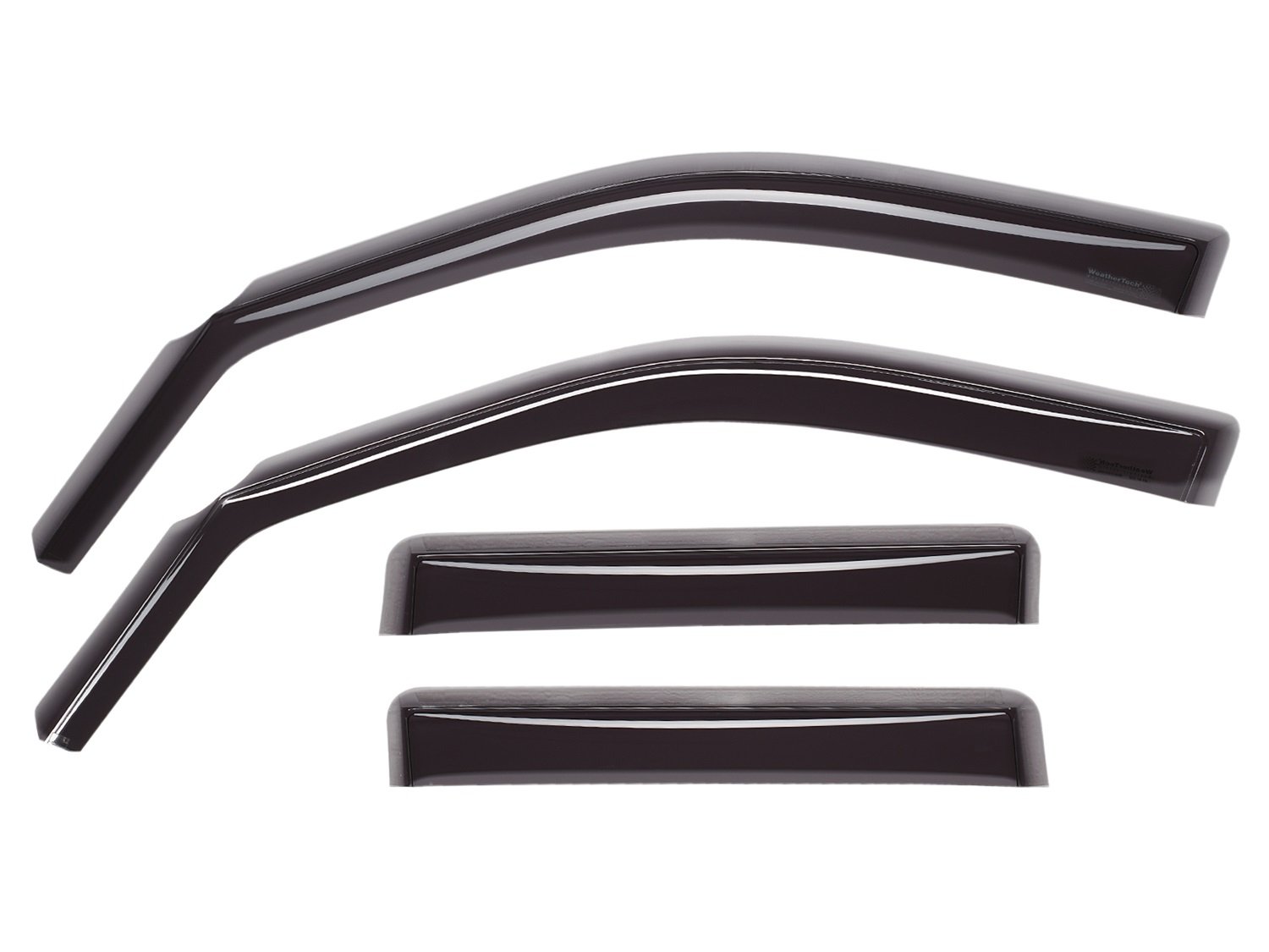 WeatherTech Custom Fit Side Window Deflectors for Silverado 1500, Sierra 1500, Sierra 2500HD/3500HD, Silverado 2500HD/3500HD - (84740), Dark Tint