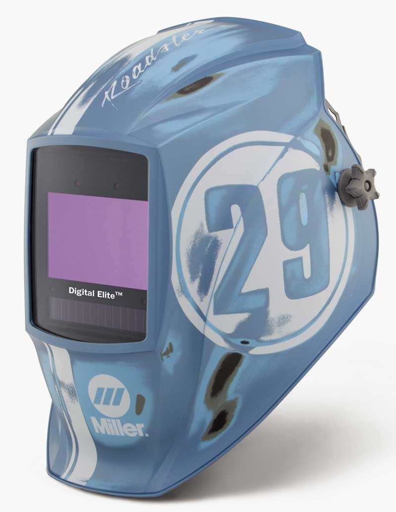 Welding Helmet, Vintage Roadster, Blue