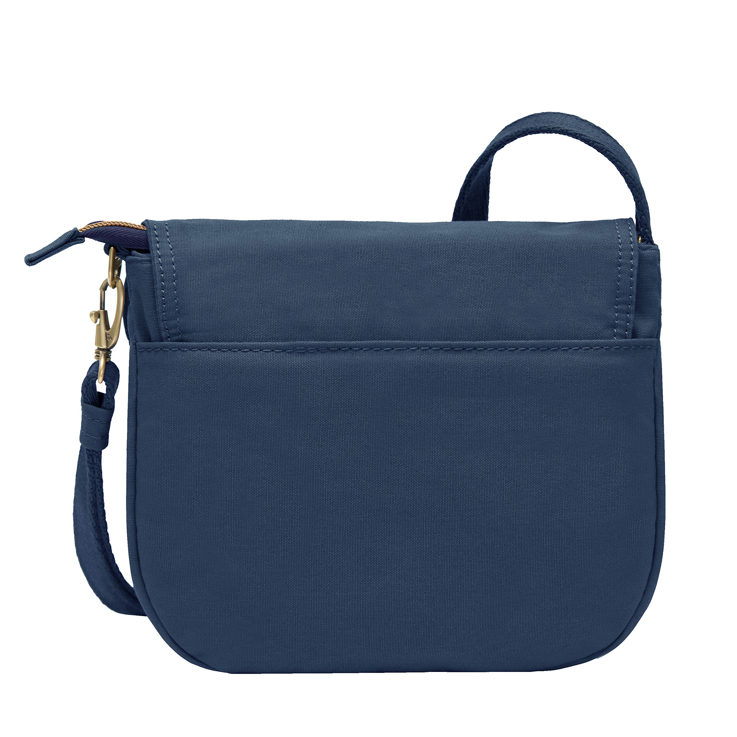 Travelon Anti-Theft Courier Saddle Crossbody, Navy, 9 x 7 x 2.25