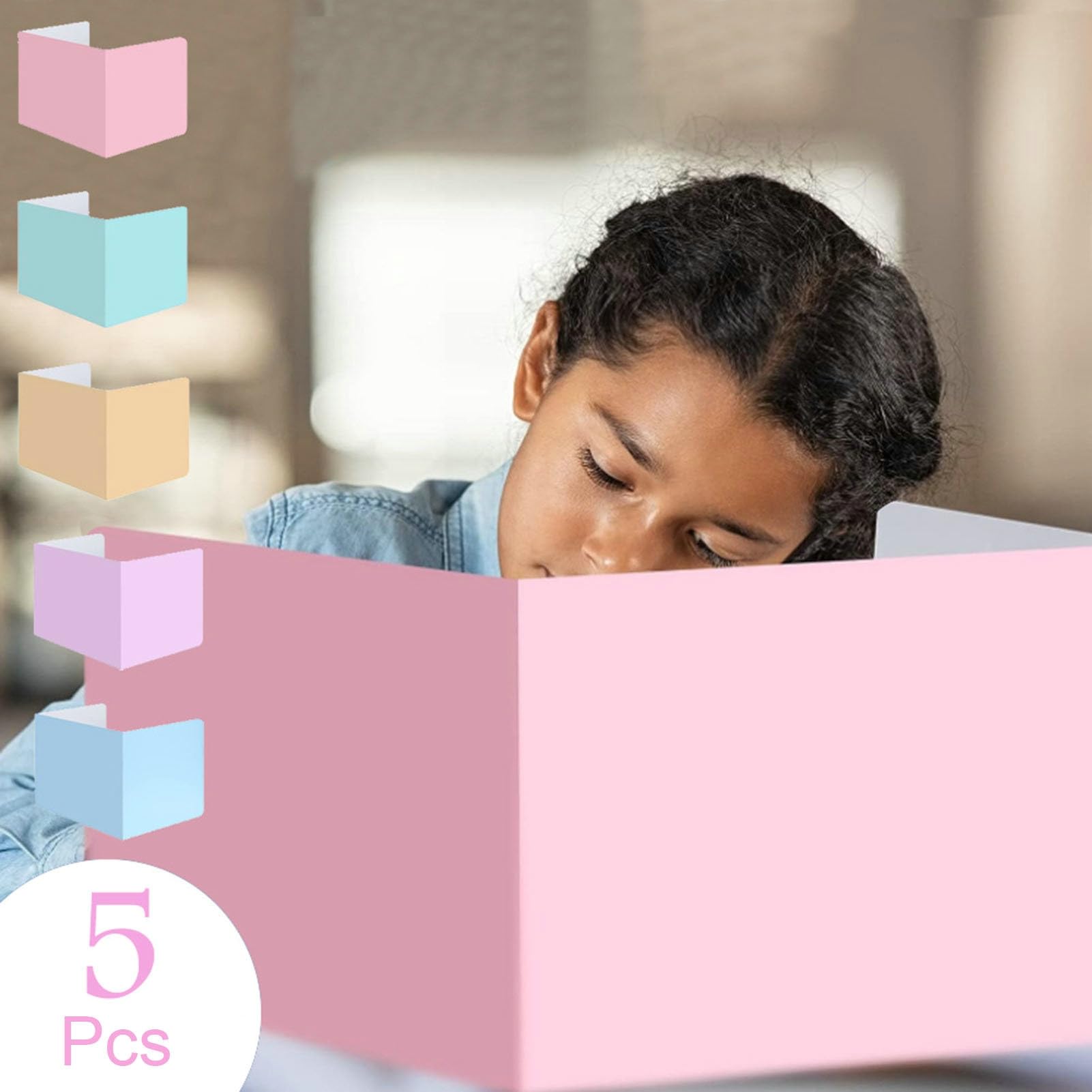 ulafbwur Privacy Table Dividers 5pcs Classroom Desk Panels Rich Color Reliable Not Easily Deformed Student Study Test 5pcs