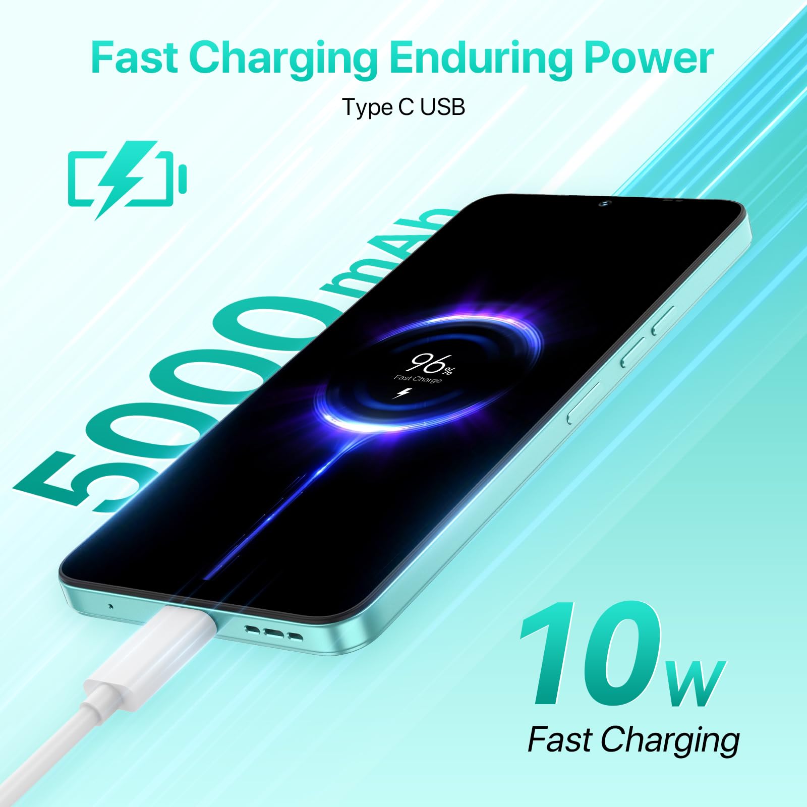 UMIDIGI A15C (8+8GB RAM+128GB ROM) Android 13 NFC Unlocked Cell Phone,48MP Ultra-Clear AI Camera Mobile Phone,5000mAh Battery Smartphone,6.7" HD Full View Display Dual Unlock Phone-Space Gray