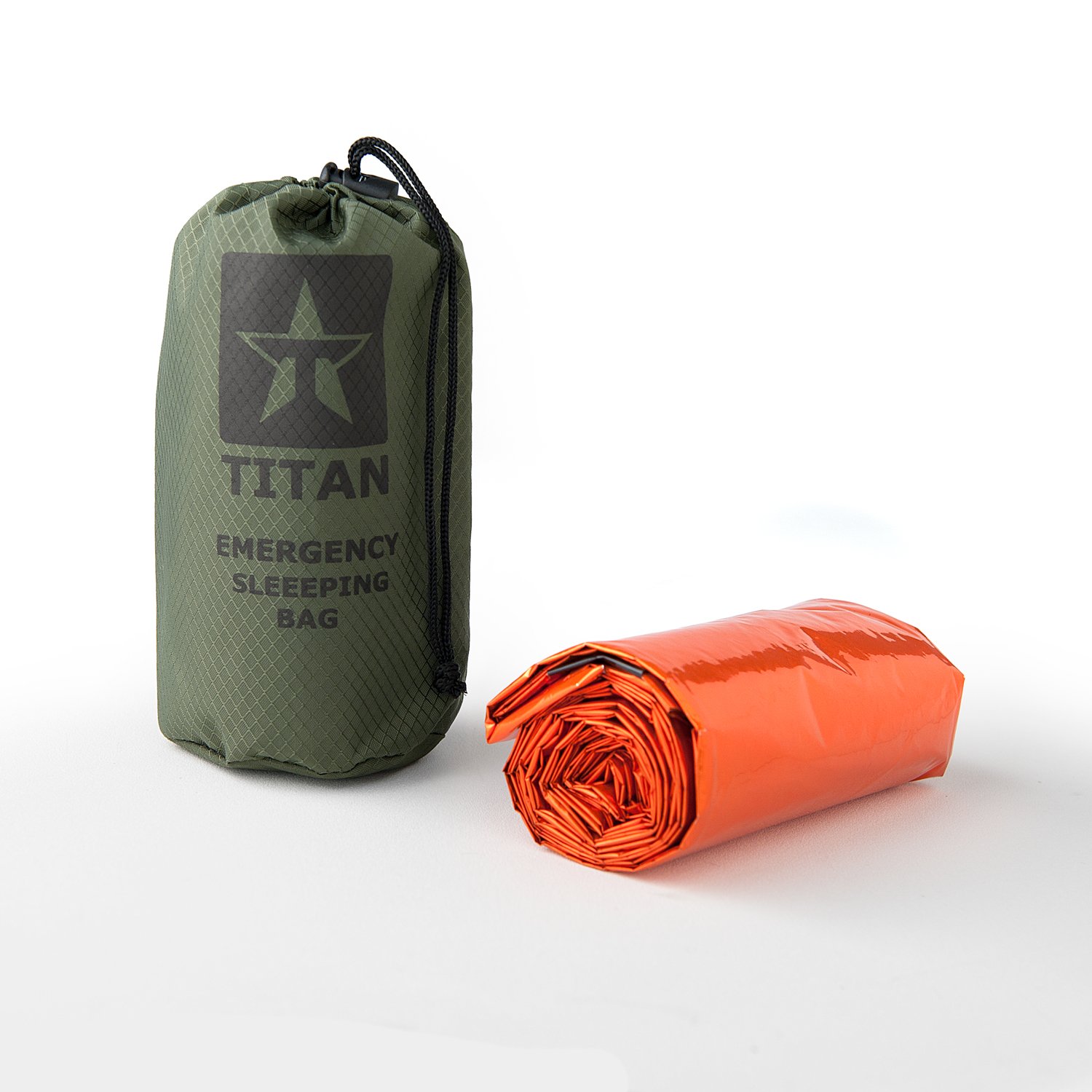 Titan Survival's Extra-Thick Emergency Mylar Sleeping Bag | Designed for NASA Space Exploration and Heat Retention. Perfect for Survival Kits and Go-Bags | PE, 36" x 78"