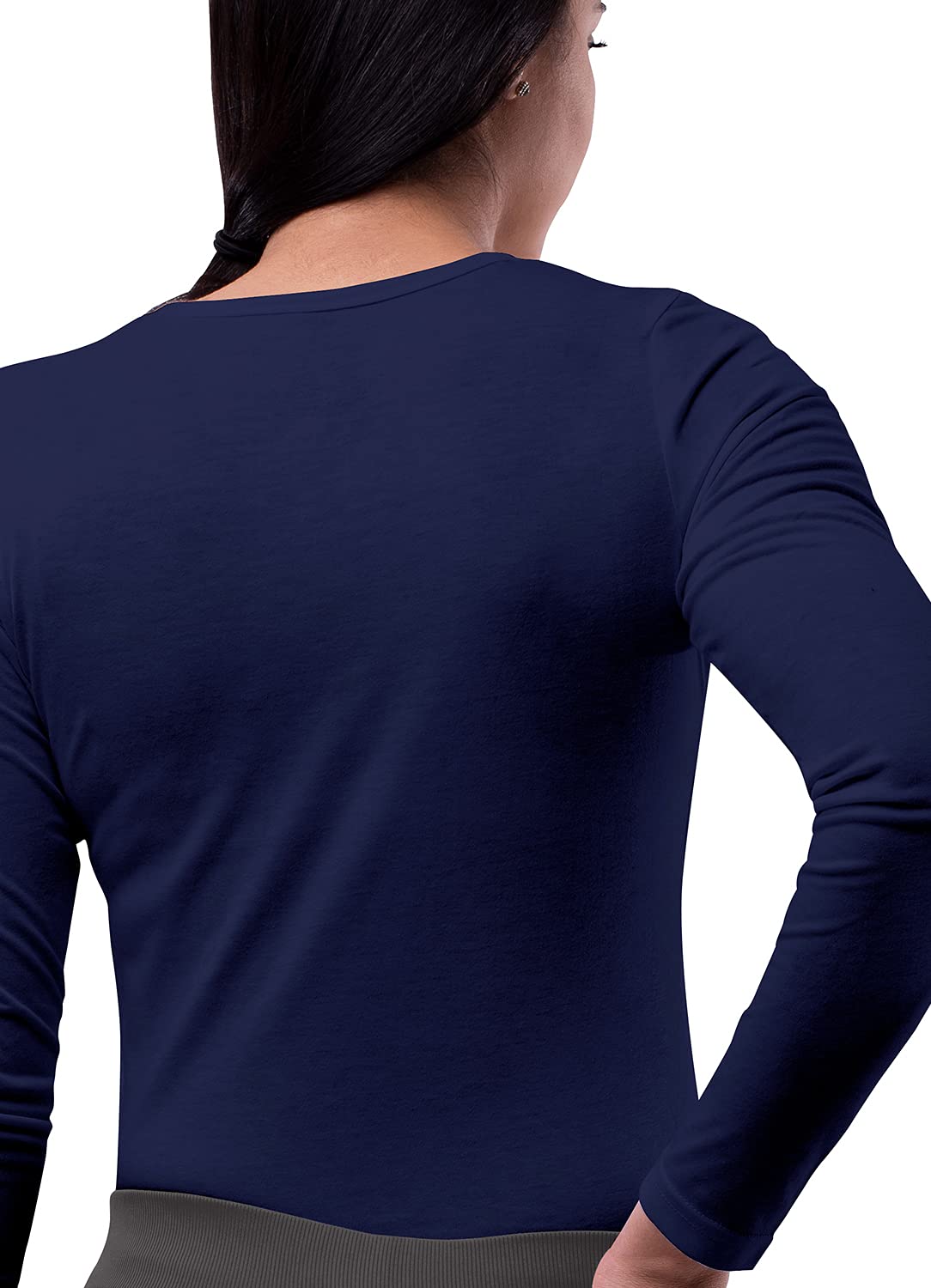 Sivvan Scrubs for Women - Long Sleeve Comfort Underscrub Tee 2-Pack - S85002 - Navy - XL